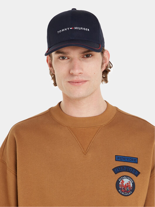 Șapcă Tommy Hilfiger Th Skyline Cap AM0AM11494 Bleumarin | epantofi.ro