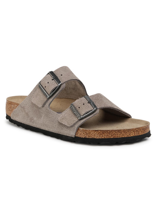 Pantoletten Birkenstock Arizona Bs 1017988 Grau | eschuhe.de