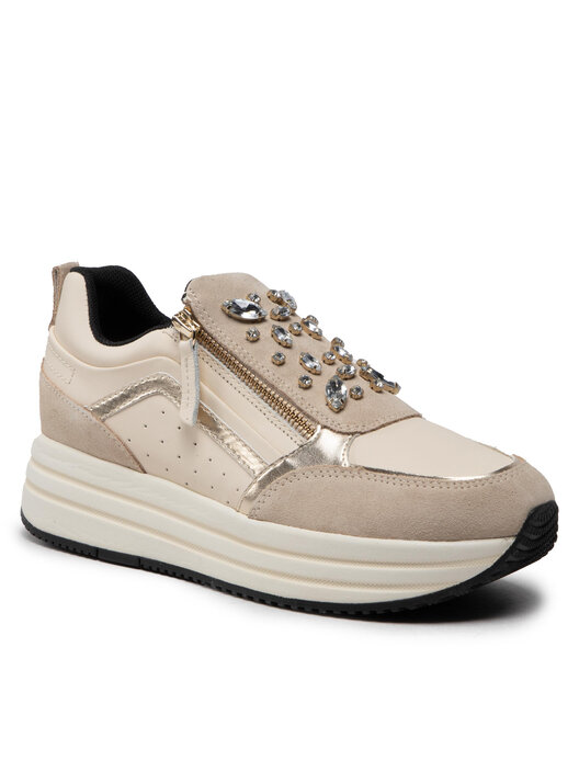 Sneakers Geox D Kency B D26QHB 02285 CH65K Bej | epantofi.ro