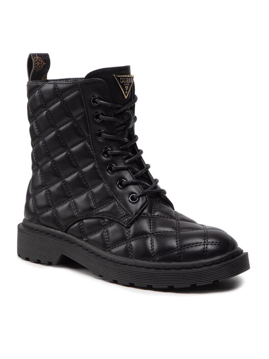 Botine Guess Rambo FL8RMB LEA10 Negru | epantofi.ro
