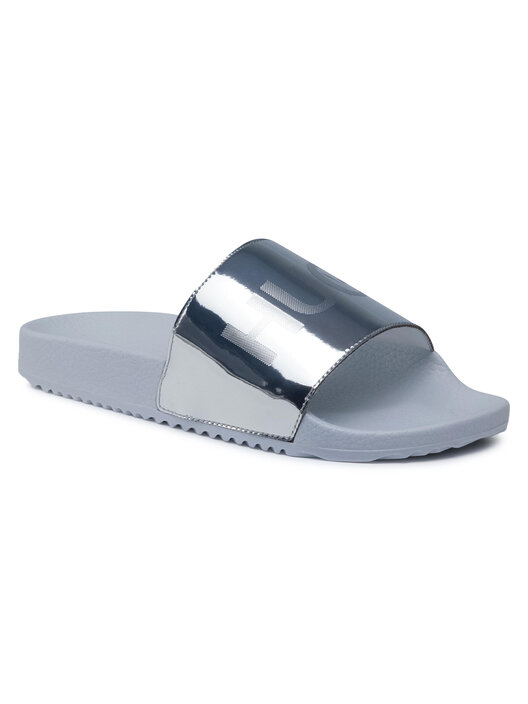 Pantoletten Hugo Time Out Slide-Fd 50429673 10226119 Silberfarben ...