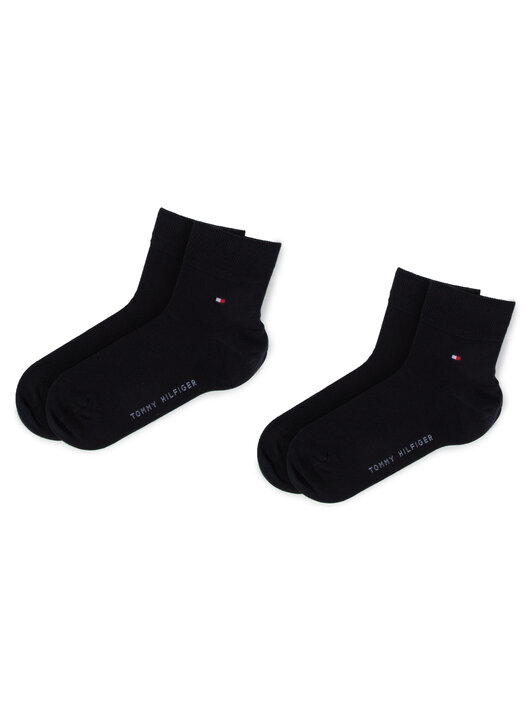 2er-Set niedrige Damensocken Tommy Hilfiger 342025001 Dunkelblau ...