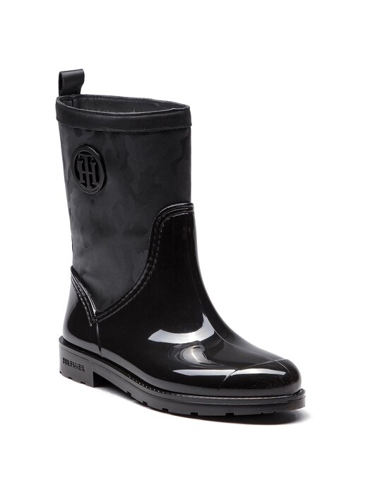Gummistiefel Tommy Hilfiger Shiny Camo Rain Boot FW0FW03318 Schwarz eschuhe