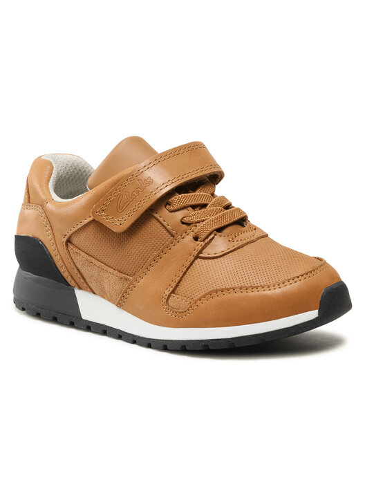 Sneakers Clarks Retro Run K 261583837 Braun | eschuhe.de