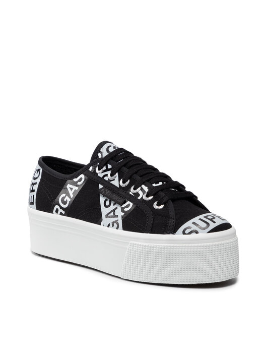 Sneakers aus Stoff Superga 2790 Lettering Tape Jellysole S41161W ...