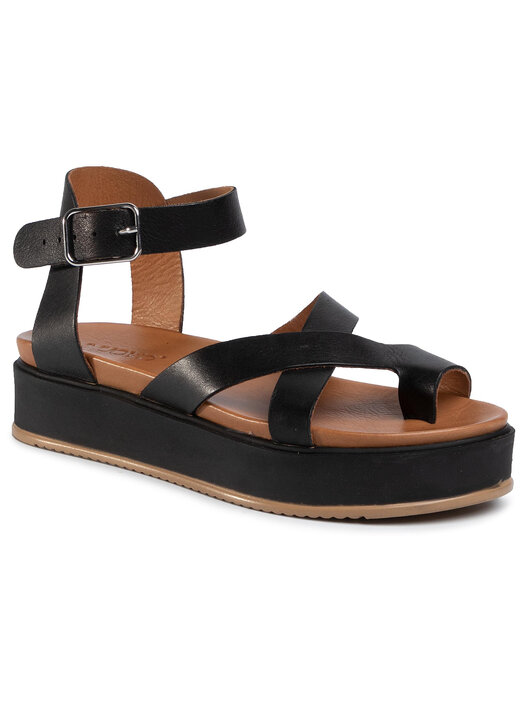 Sandały Inuovo 112042 Czarny | eobuwie.com.pl