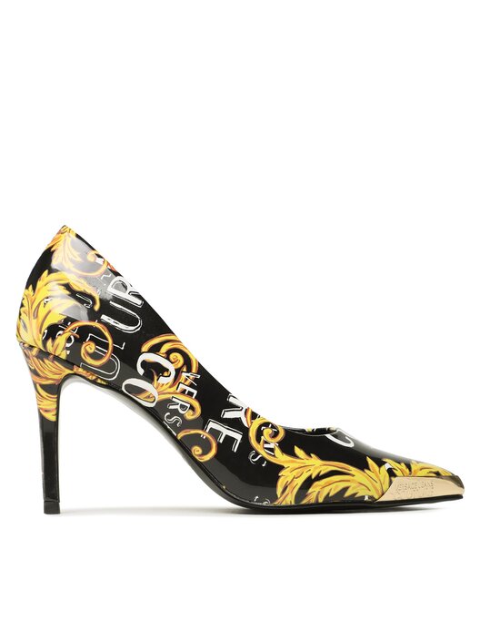Pantofi cu toc subțire Versace Jeans Couture 74VA3S50 Negru | epantofi.ro