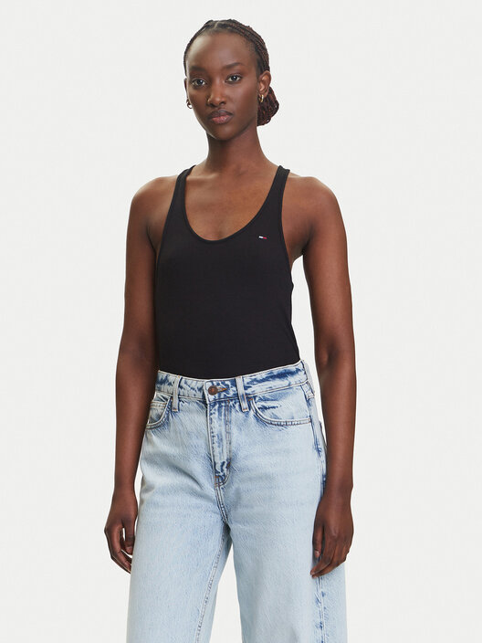 Tommy Jeans Top DW0DW20917 Schwarz Regular Fit | eschuhe.de