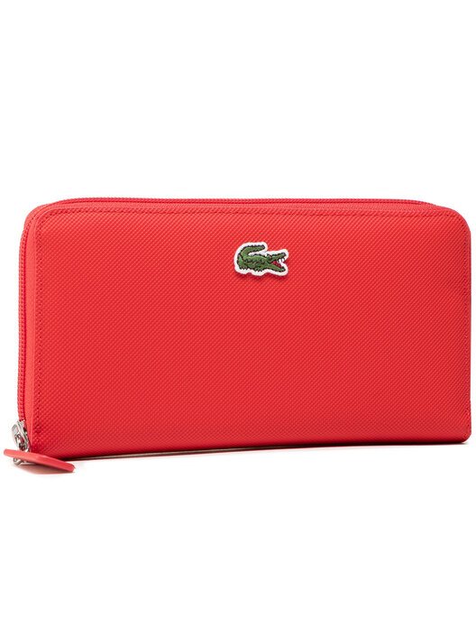 Portfel Lacoste L Zip Wallet NF2900PO Czerwony | eobuwie.com.pl