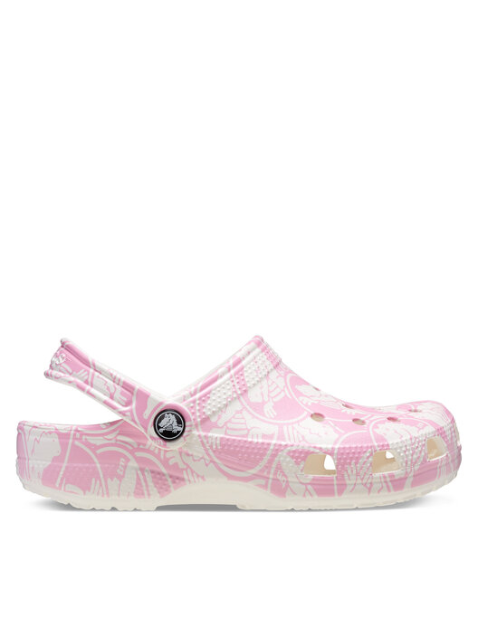 Pantoletten Crocs Classic Duke Print Clog K 210007 Rosa | eschuhe.de