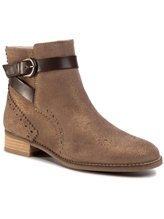 Botki Clarks Netley Olivia 261337684 Brązowy | eobuwie.com.pl