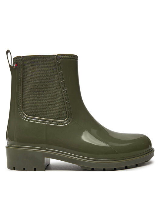 Botas de agua Tommy Hilfiger Flag Rainboot FW0FW08213 Verde | zapatos.es