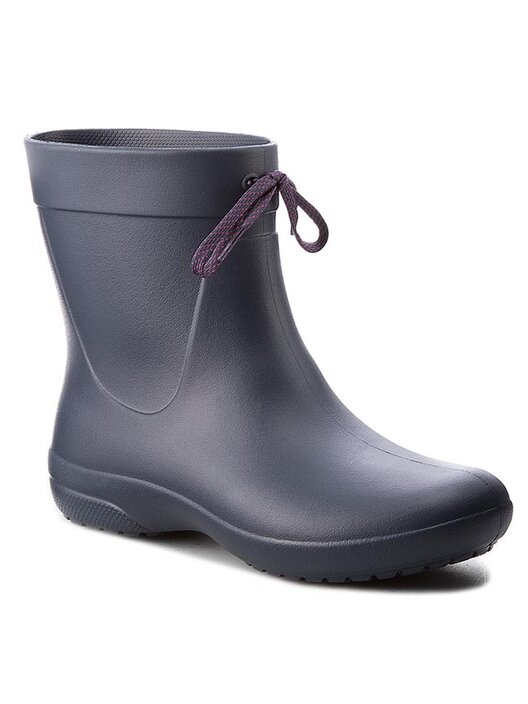 Cizme de cauciuc Crocs Freesail Shorty Rainboot 203851 Bleumarin ...