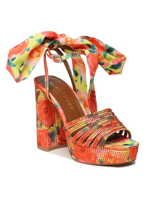 Сандали Kurt Geiger Pierra Ankle Tie Platform 9797691609 Оранжев | obuvki.bg