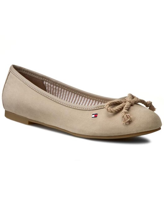 Baleriny Tommy Hilfiger Amy 53D FW56820751 Beżowy | eobuwie.com.pl