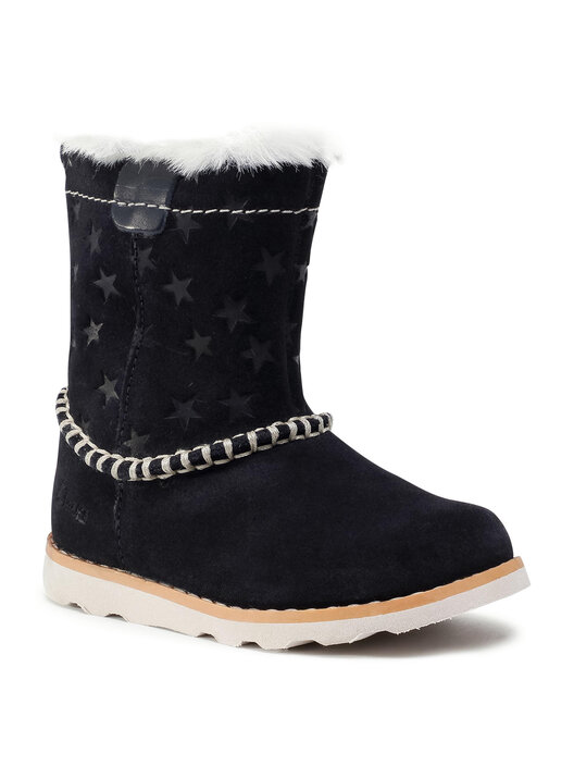 Stiefel Clarks Crown Piper T 261515786 Dunkelblau | eschuhe.de