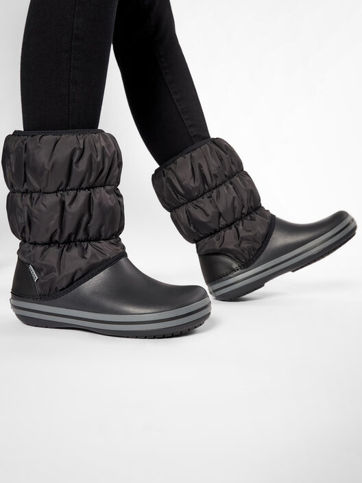 Cizme de zăpadă Crocs Winter Puff 14614 Negru | epantofi.ro