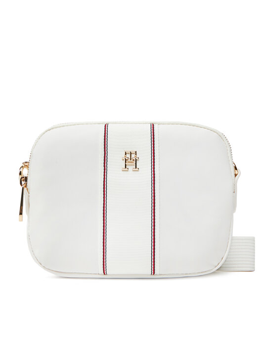 Τσάντα Tommy Hilfiger Poppy Camera Bag Corp AW0AW17230 Λευκό ...
