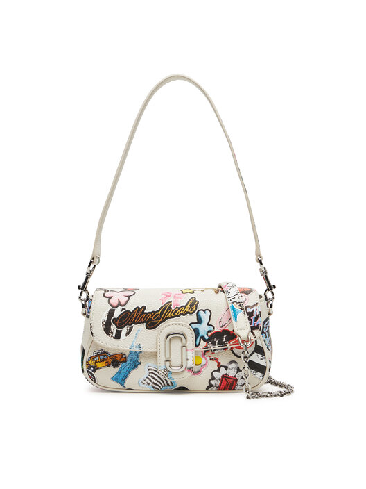 Дамска чанта Marc Jacobs The Sticker Clover Shoulder Bag 2S5HSH027H02 Бял | obuvki.bg