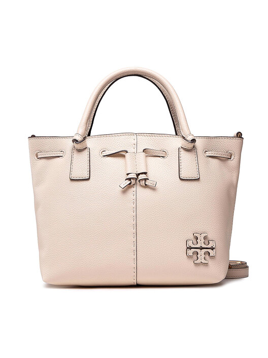 Handtasche Tory Burch Mcgraw Small Drawstring Satchel 85119 Beige ...