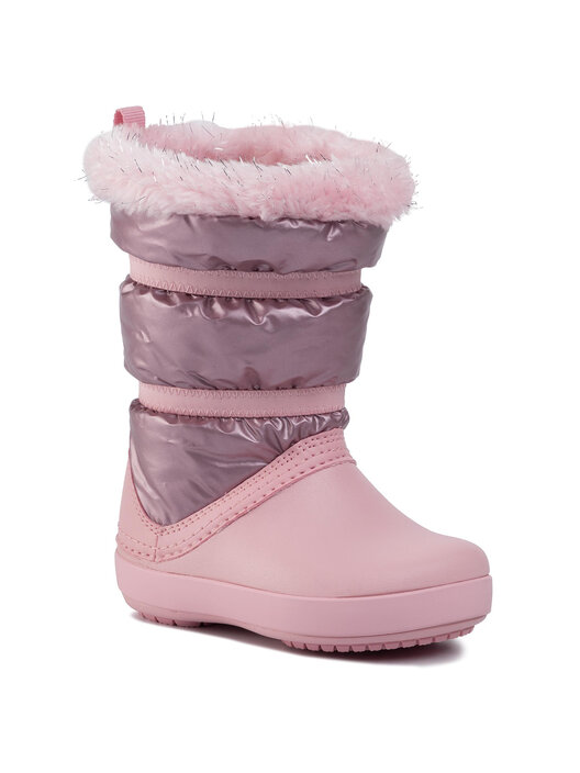 Cizme de zăpadă Crocs Cb Lodgepoint Metallic Boot G 205829 Roz ...