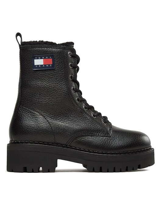 Botine Tommy Jeans Tjw Urban Boot Tumbled Ltr Wl EN0EN02317 Negru ...