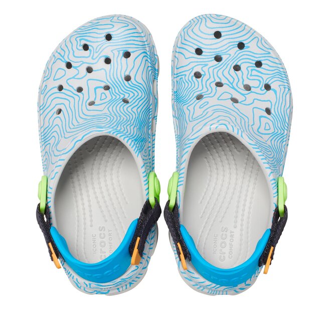 Şlapi Crocs Alll Terain Topographic Clog K 208312 Gri | epantofi.ro