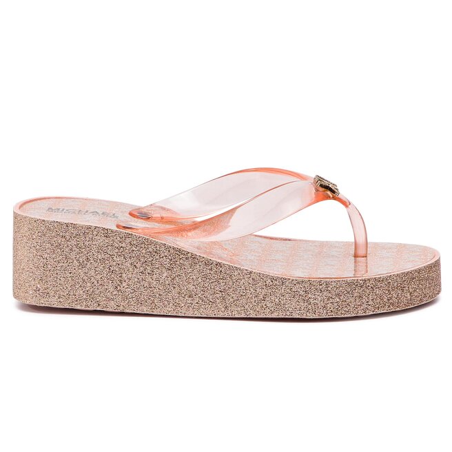 Japonki MICHAEL KORS KIDS Zia-Gage Kiley Rose Gold | eobuwie.com.pl