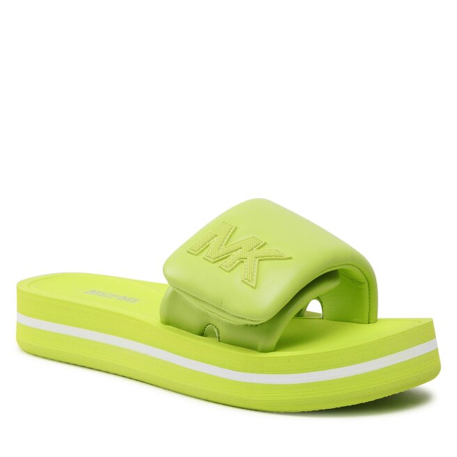 Șlapi MICHAEL Michael Kors Mk Platform Slide 40S3MKFA1L Brt/Limeade ...