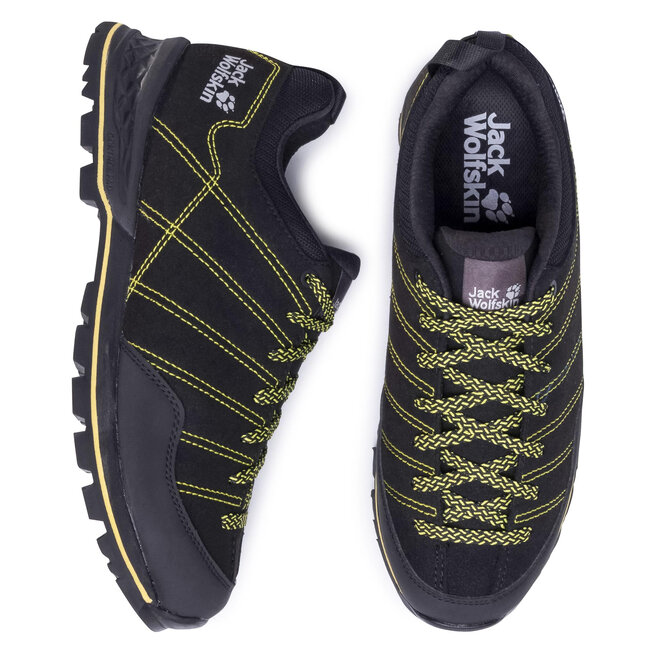Trekkingschuhe Jack Wolfskin Scrambler Low M 4036701 Black/Lime ...