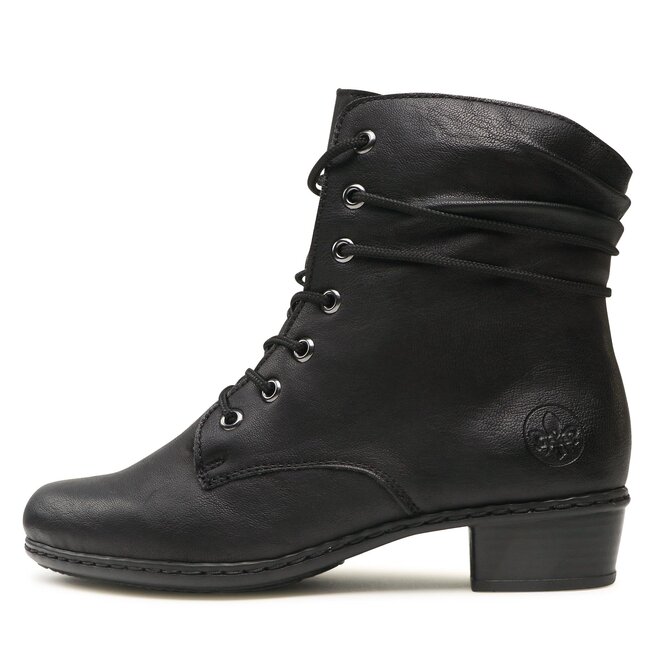 Botki Rieker Y0701-00 Czarny | eobuwie.com.pl