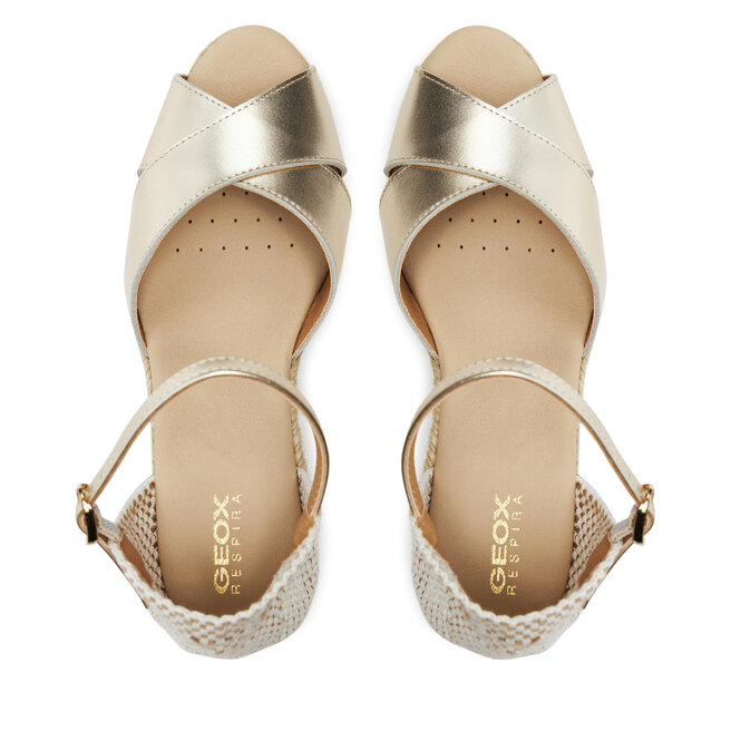 Espadryle Geox D Gelsa Low D45NGA 000CF C2012 Lt Gold | eobuwie.com.pl