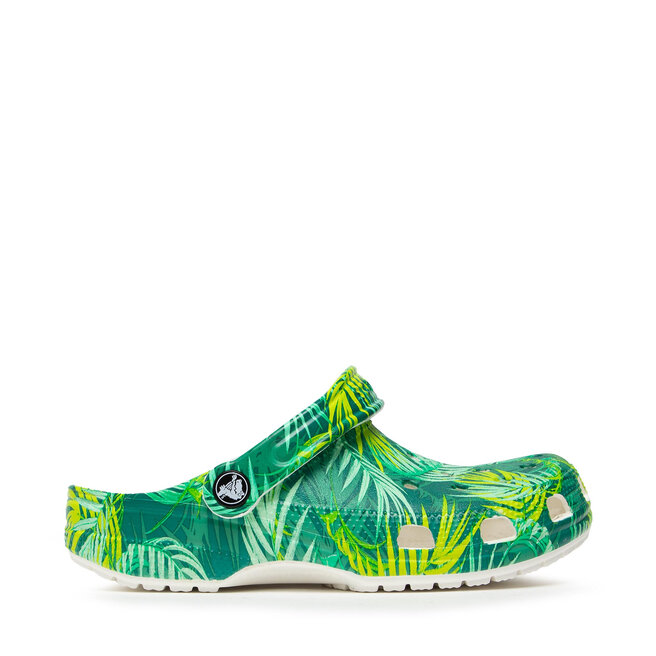 Klapki Crocs Classic Tropical Clog 207179 White/Multi | eobuwie.com.pl