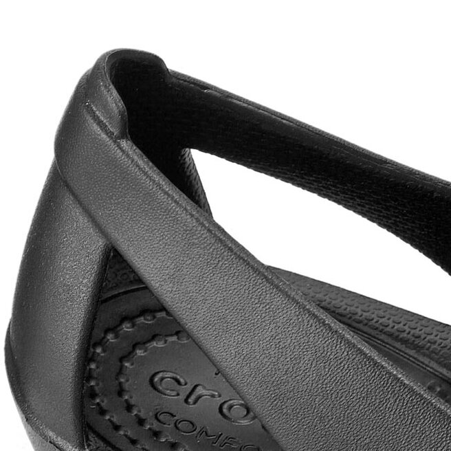Baleriny Crocs Sienna Flat W 202811 Black | eobuwie.com.pl