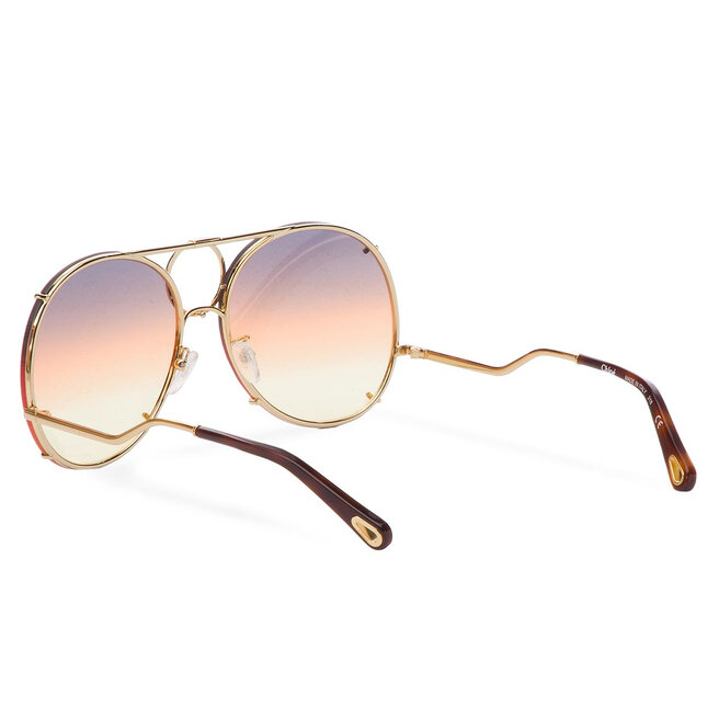 Okulary przeciwsłoneczne Chloé CE145S Gold/Brown 812 | eobuwie.com.pl