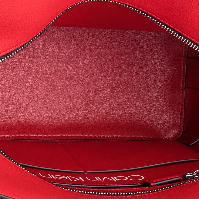 Torebka Calvin Klein Stitch Ew Shopper K60K604844 Czerwony | eobuwie.com.pl