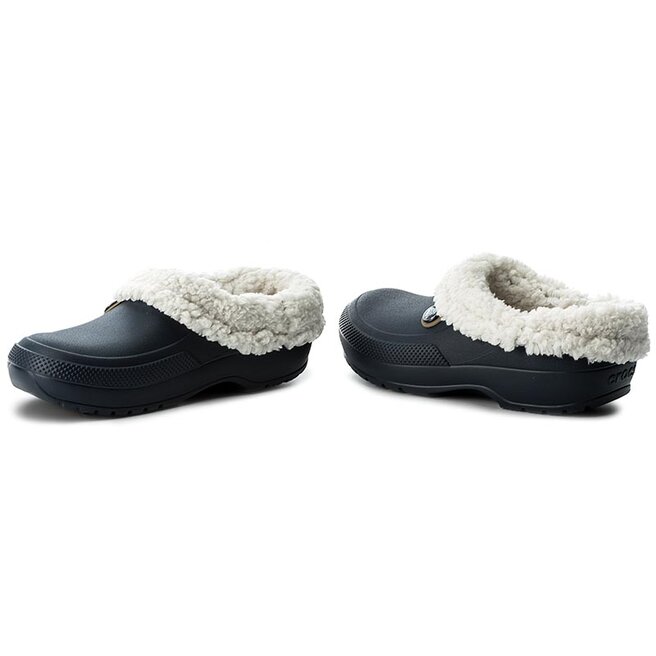 Kapcie Crocs Classic Blitzen III Clog 204563 Navy/Oatmeal | eobuwie.com.pl