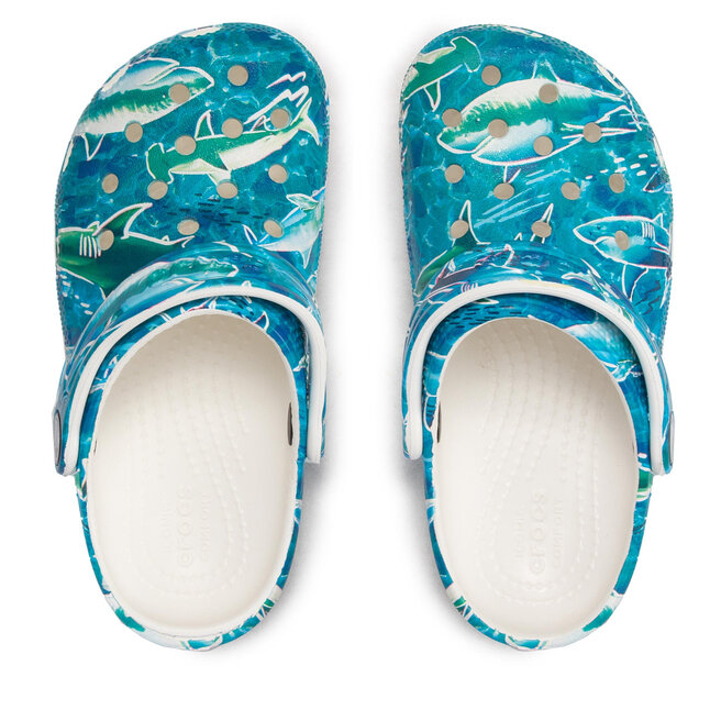 Chanclas Crocs Classic Pool Party Clog K 207826 Shark/Ocean | zapatos.es