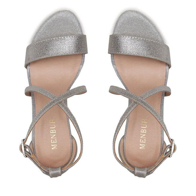 Σανδάλια Menbur 23033 Silver 0009 • Www.epapoutsia.gr