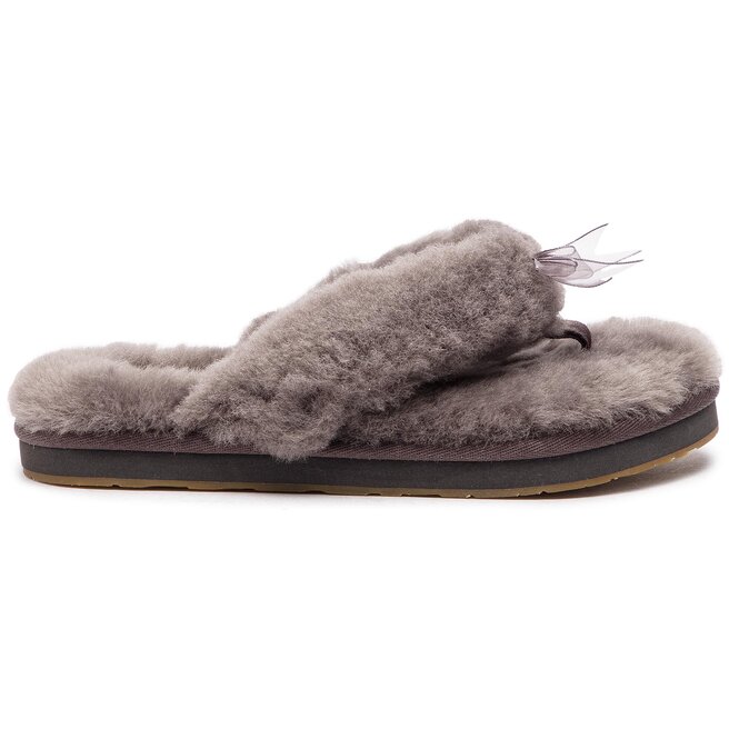 Kapcie Ugg W Fluff Flip Flop III 1100250 Szary | eobuwie.com.pl