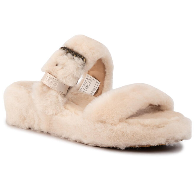 Klapki Ugg W Fuzz Yeah 1104662 Beżowy | eobuwie.com.pl