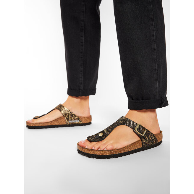 Žabky Birkenstock Gizeh Bs 1018664 Shiny Python Black | eobuv.cz