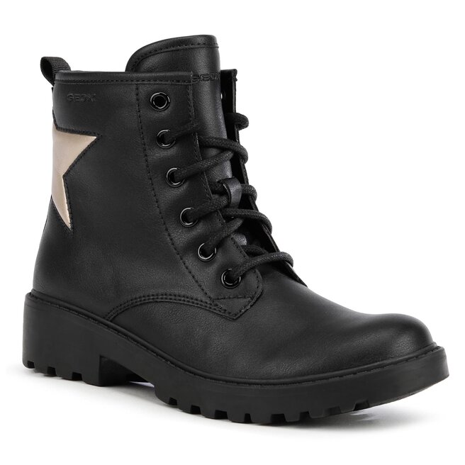 Trapery Geox J Casey Girl J9420G 054AJ C0531 S Black/Platinum | eobuwie ...