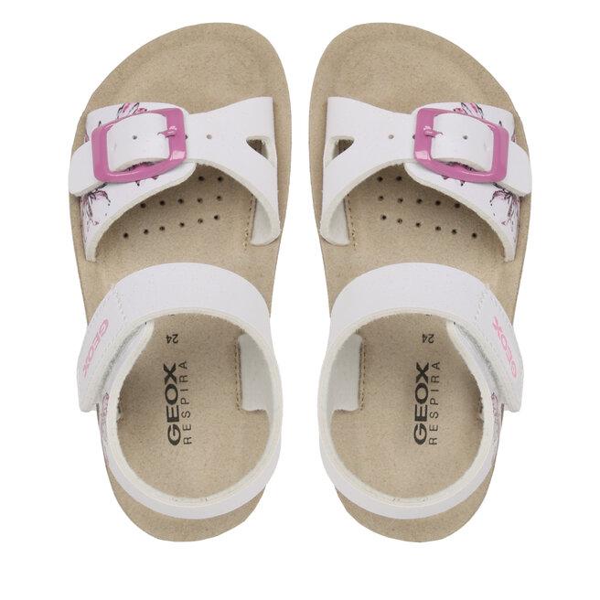 Sandale Geox J Sandal Costarei Gi J15EAB000QDC0563 M Alb | epantofi.ro