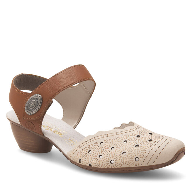 Pantofi Rieker 43703-60 Bej | epantofi.ro
