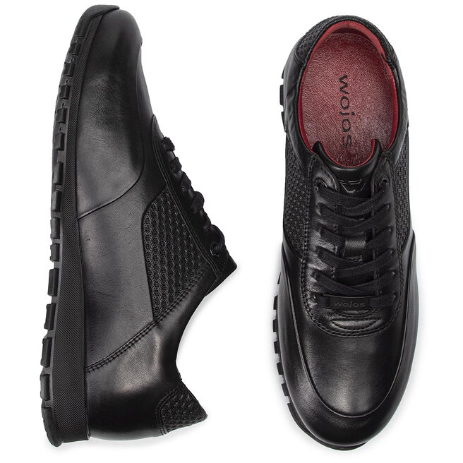 Sneakersy Wojas 9078-51 Czarny | eobuwie.com.pl