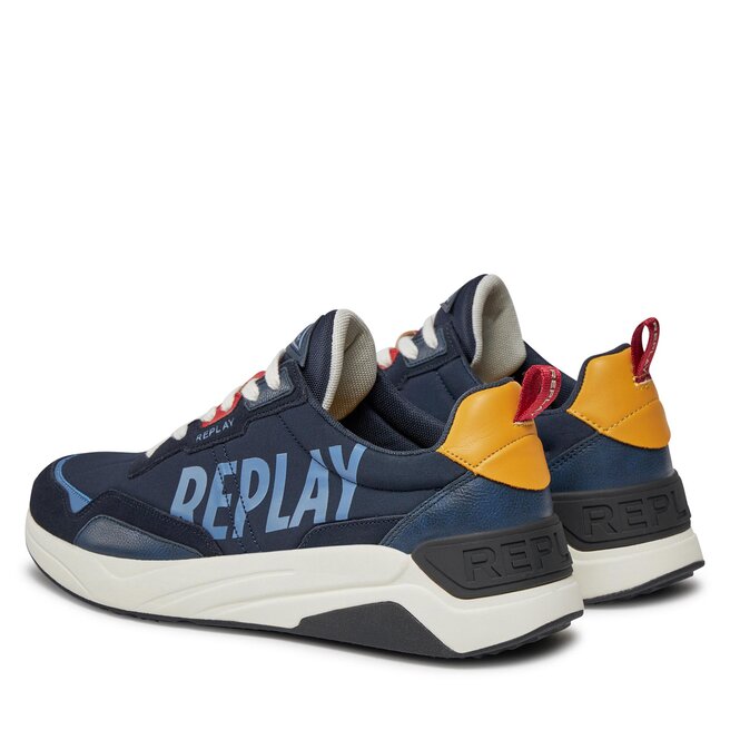 Sneakers Replay GMS6I .000.C0027T Navy Yellow 923 | eschuhe.de