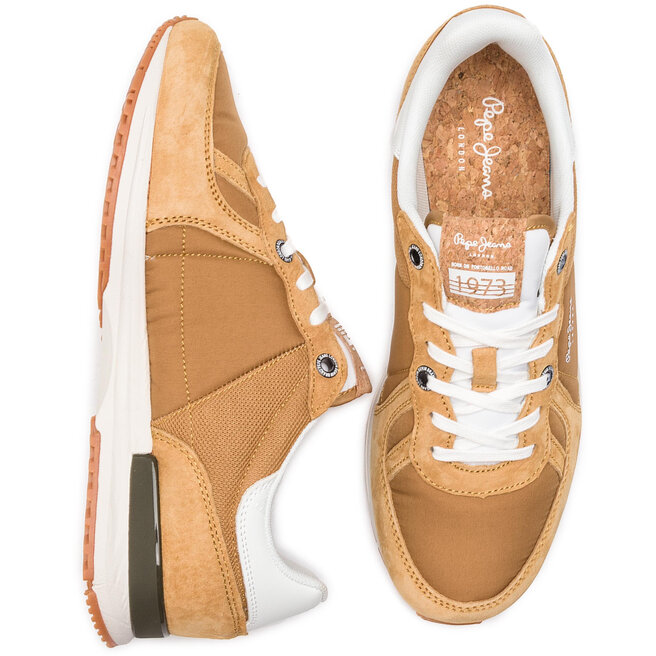Sneakersy Pepe Jeans Tinker Pro Premium PMS30511 Brązowy | eobuwie.com.pl