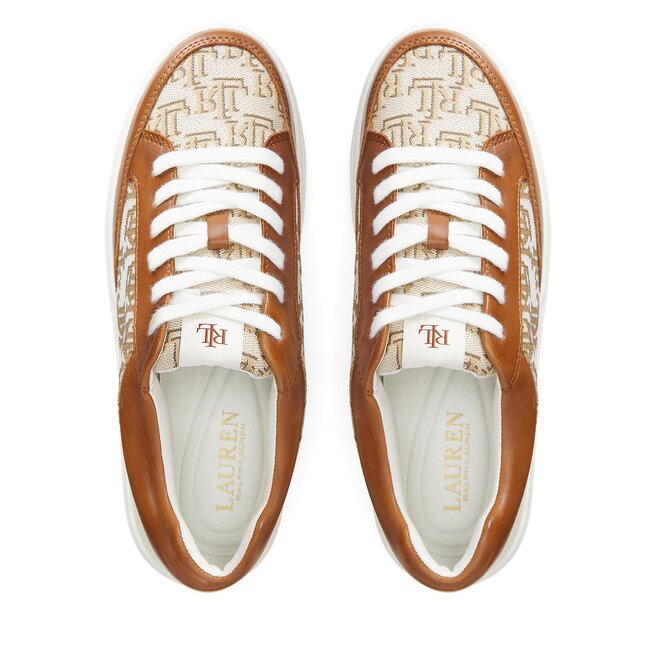 Sneakers Lauren Ralph Lauren Hailey 802904466001 Beige | eschuhe.de