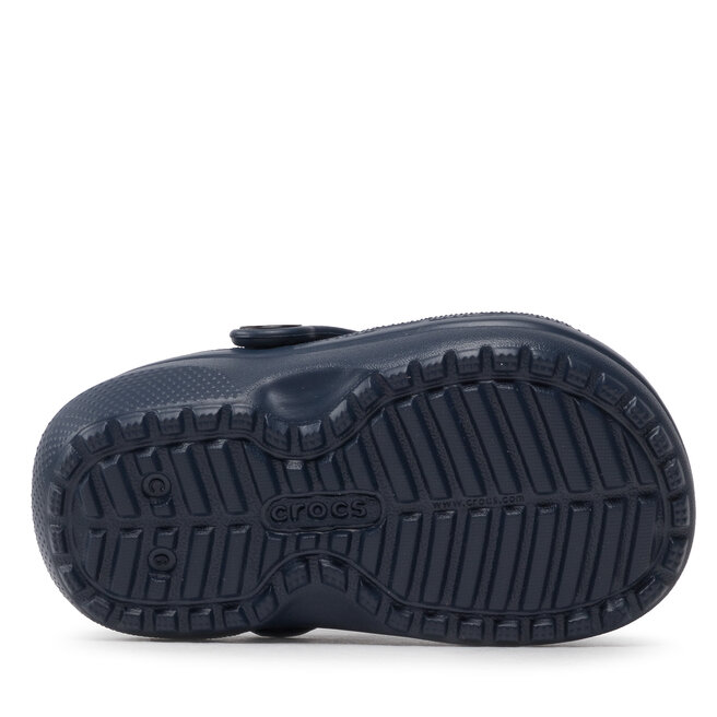 Klapki Crocs Classic Lined Clog T 207009 Navy/Charcoal | eobuwie.com.pl